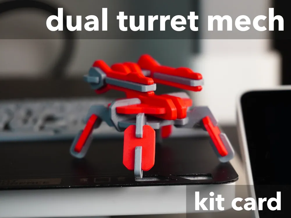 Dual Turret Mech - Kit Card by Kit Crafters - MakerWorld