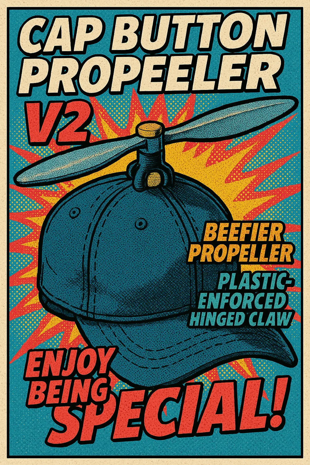 Cap Button Propeller - Free 3D Print Model - MakerWorld