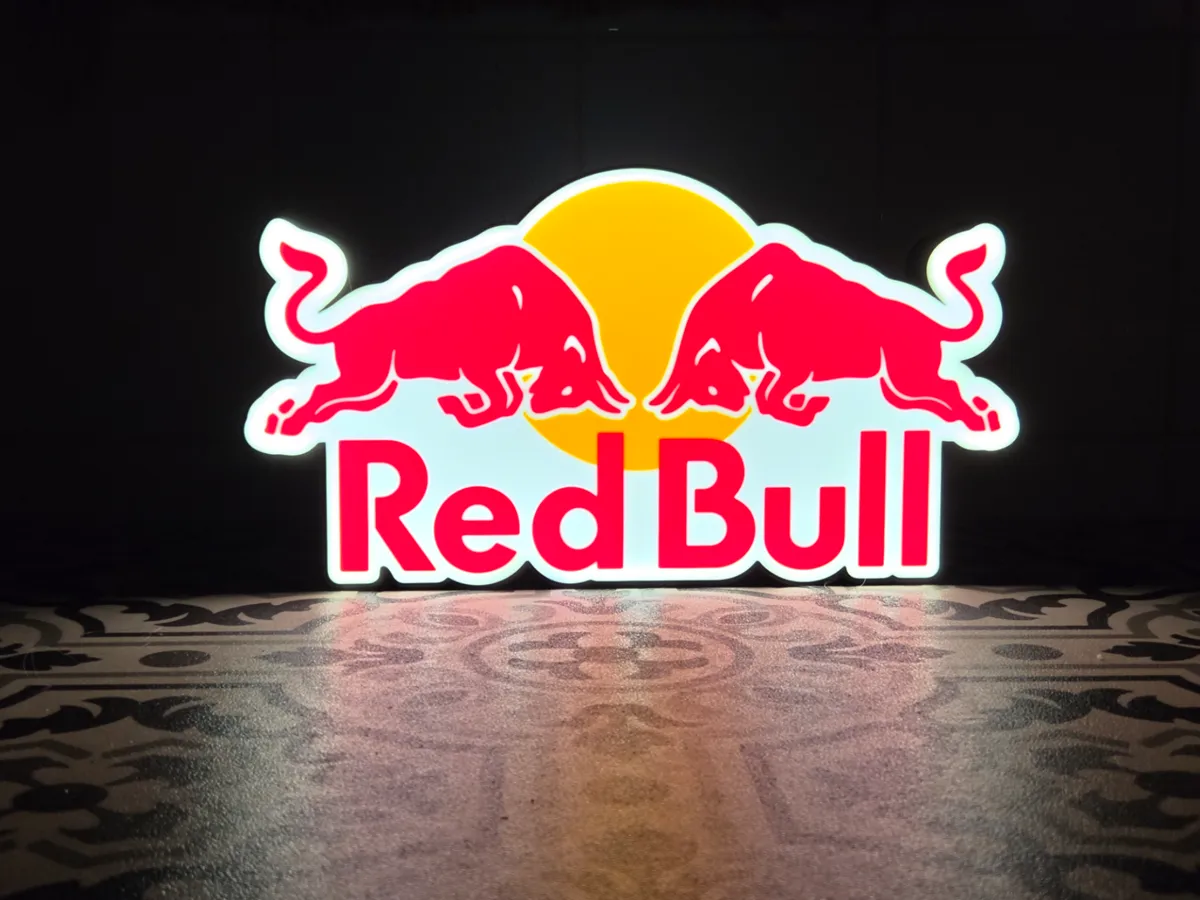 Red Bull LED Lightbox Sign - Free 3D Print Model - MakerWorld