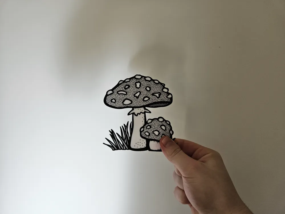 2D Mushroom Wall Art by danshti - MakerWorld