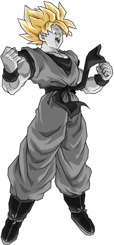 Black and white Goku SSJ HueForge by BiscottoSupremo - MakerWorld