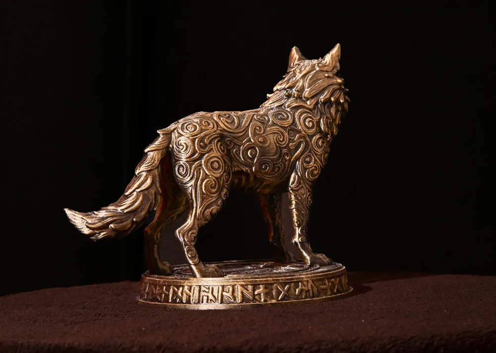Fenrir - Norse Wolf Statue | Viking Art Relief - Free 3D Print Model ...