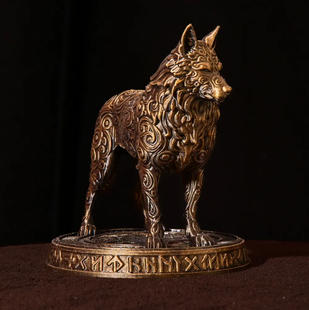 Fenrir - Norse Wolf Statue | Viking Art Relief - Free 3D Print Model ...