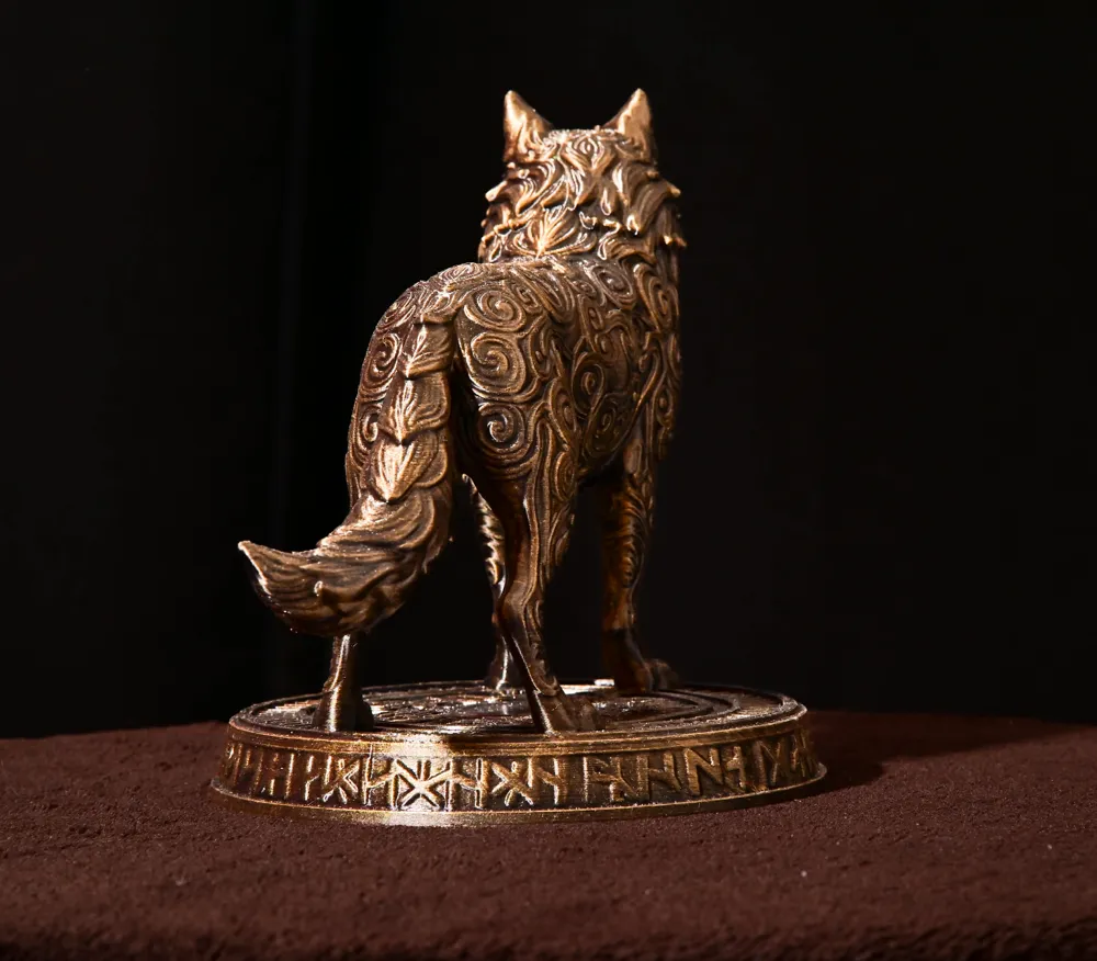 Fenrir - Norse Wolf Statue | Viking Art Relief - Free 3D Print Model ...