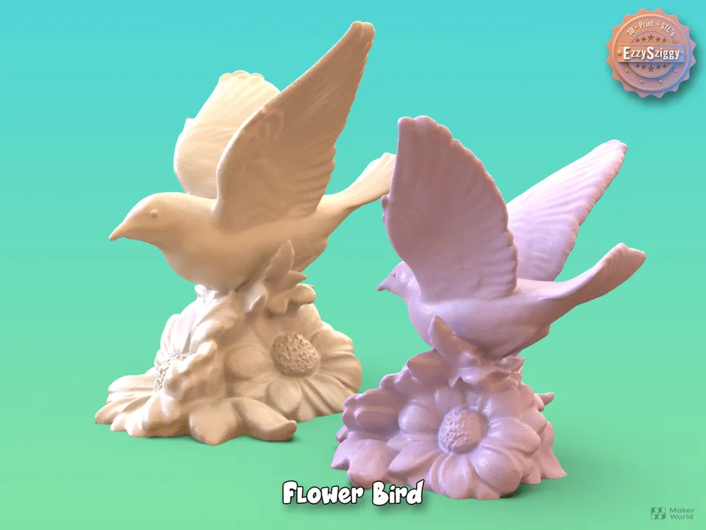 Flower Bird by EzzySziggy MakerWorld: Download Free 3D Models