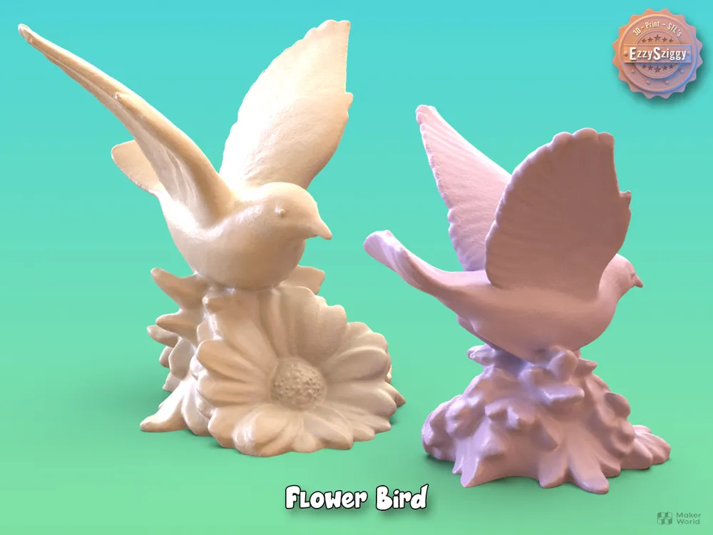 Flower Bird by EzzySziggy MakerWorld: Download Free 3D Models