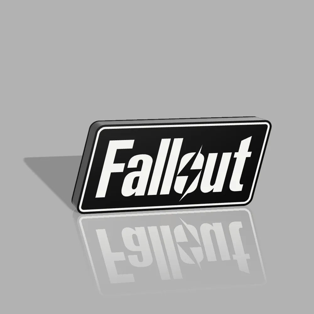 Fallout Logo Light Box - Free 3D Print Model - MakerWorld