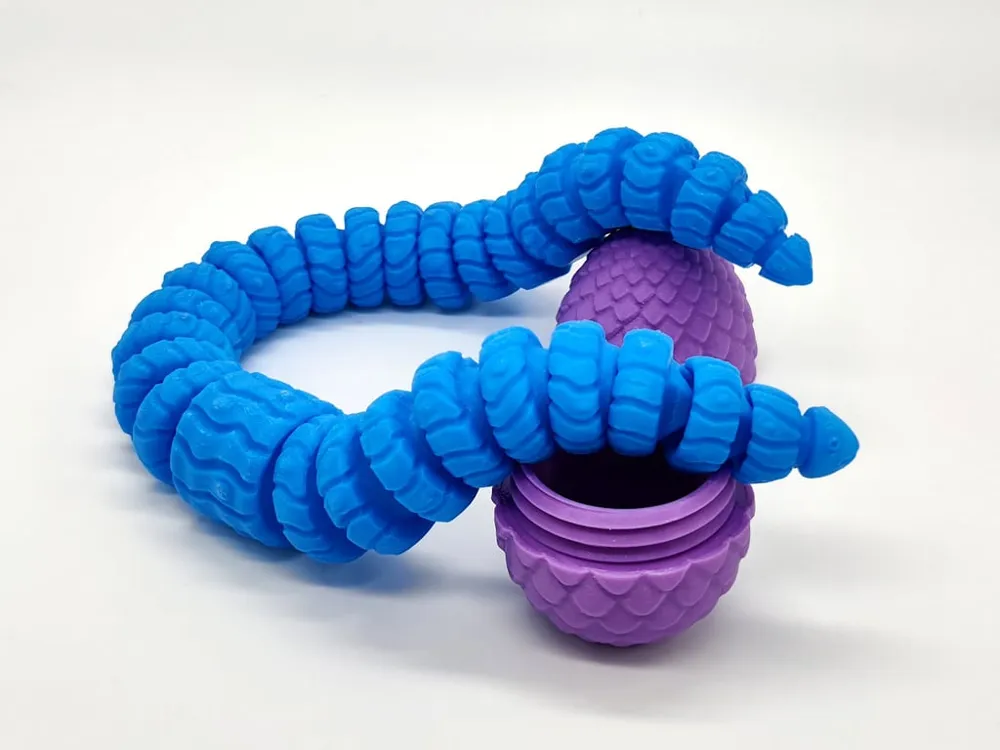 Wormy, a Print-in-Place Articulated Flexi Worm Toy - Free 3D Print ...
