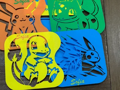 Personalized Pokémon Stencils with Deluxe Gift Box by SWElite - MakerWorld