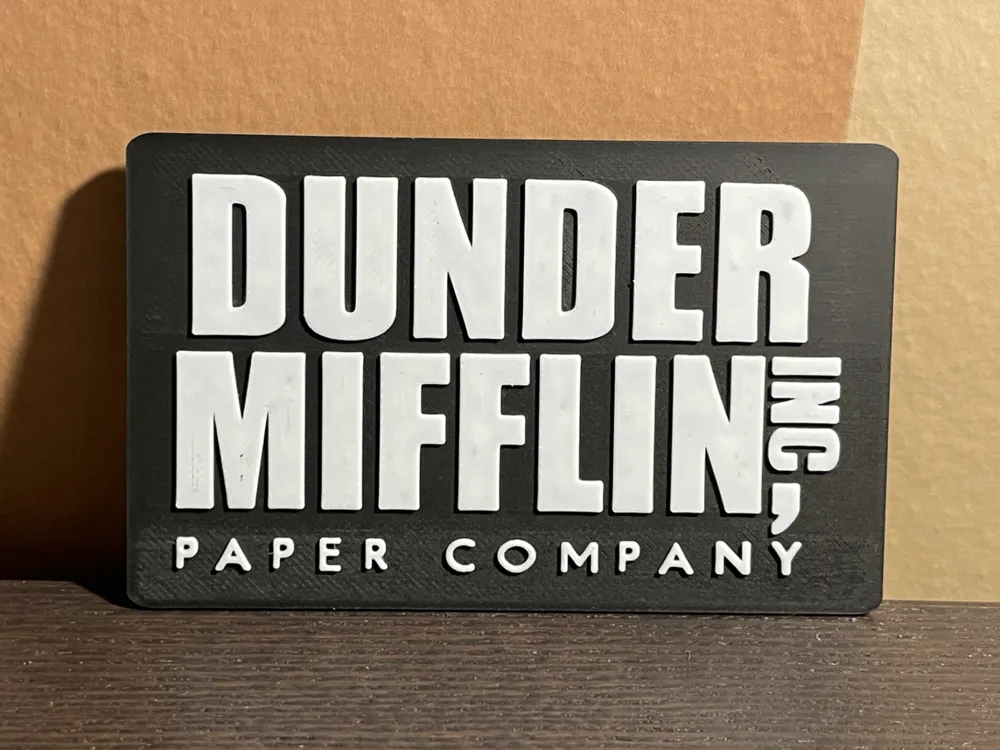 The Office - Dunder Mifflin Paper Company Sign by george MakerWorld ...