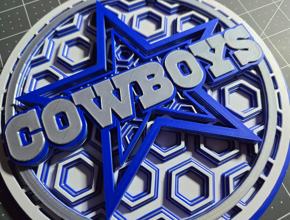 Dallas Cowboys Dimensional Mosaic with text by Richie Rich Richie Rich ...