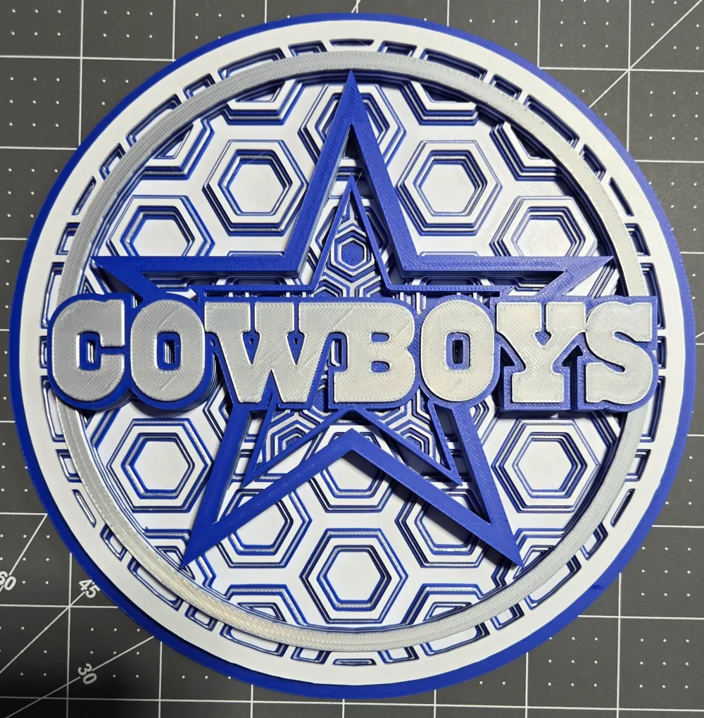 Dallas Cowboys Dimensional Mosaic with text by Richie Rich Richie Rich ...