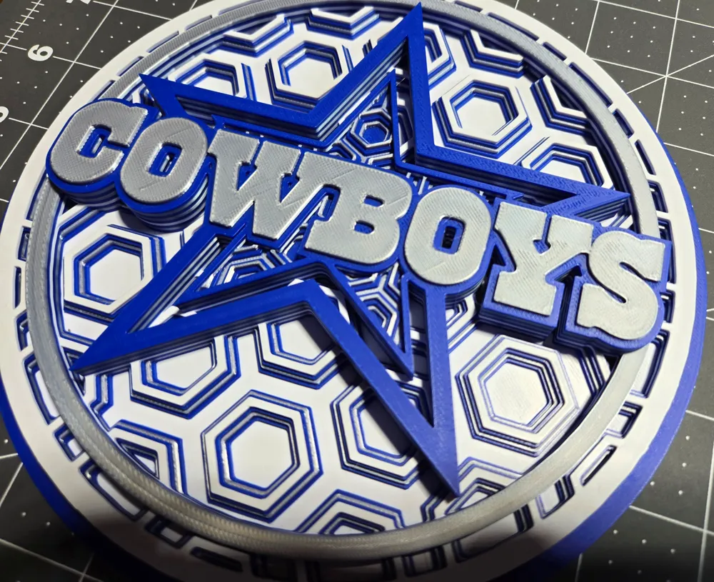 Dallas Cowboys Dimensional Mosaic with text - Free 3D Print Model ...