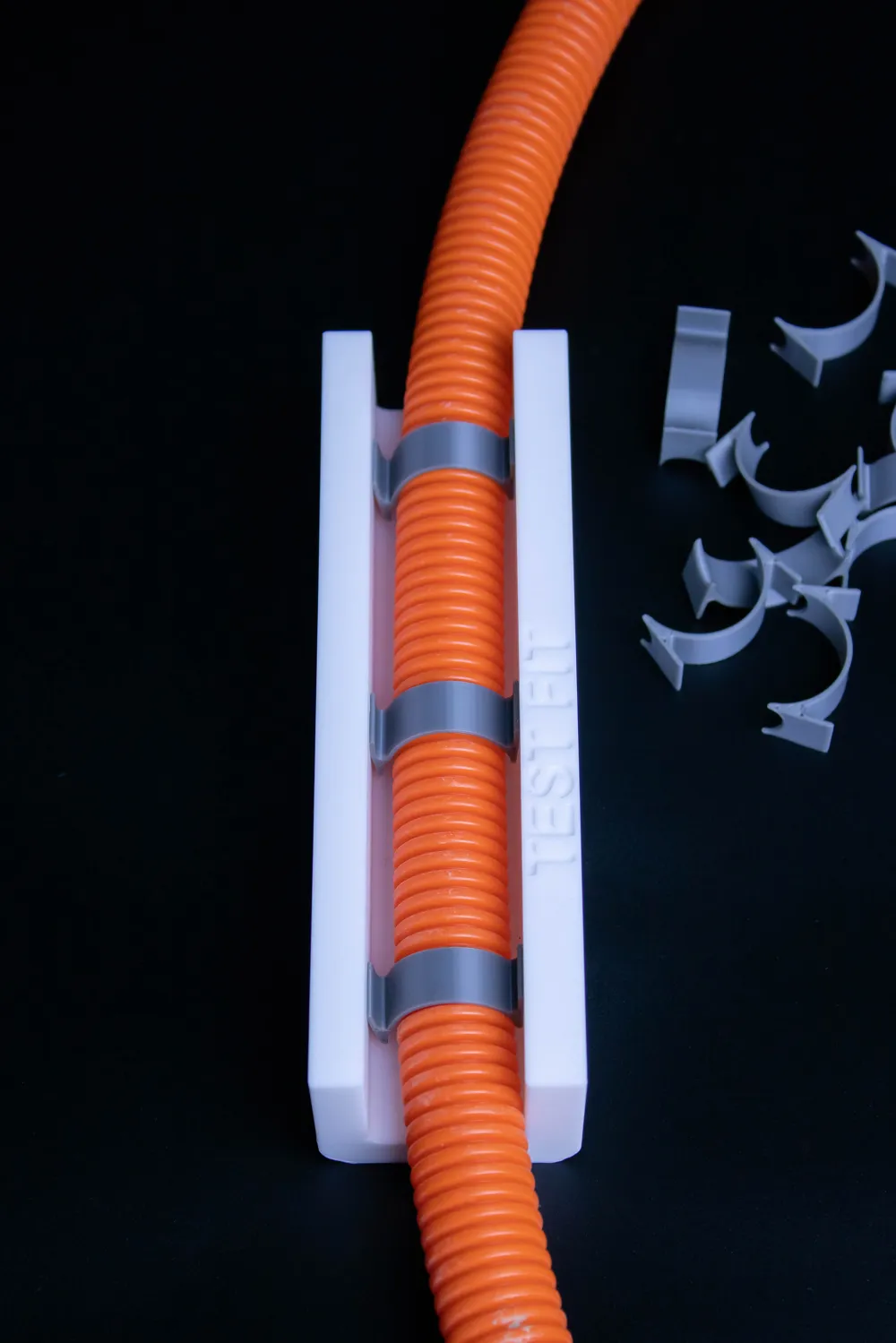 Corrugated flexible electrical conduit clip holder - Free 3D Print ...