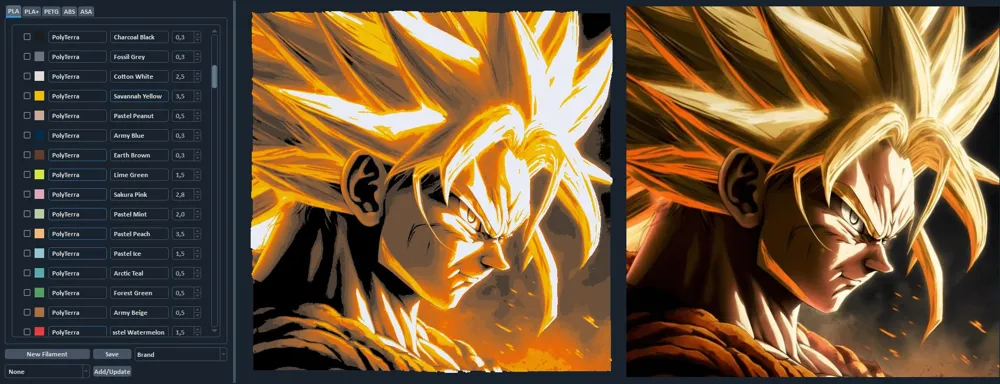 Goku SSJ Tributo HueForge by Aludim - MakerWorld