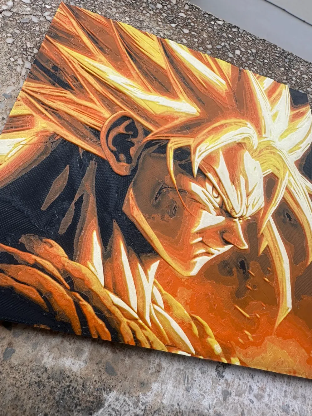 Goku SSJ Tributo HueForge by Aludim - MakerWorld