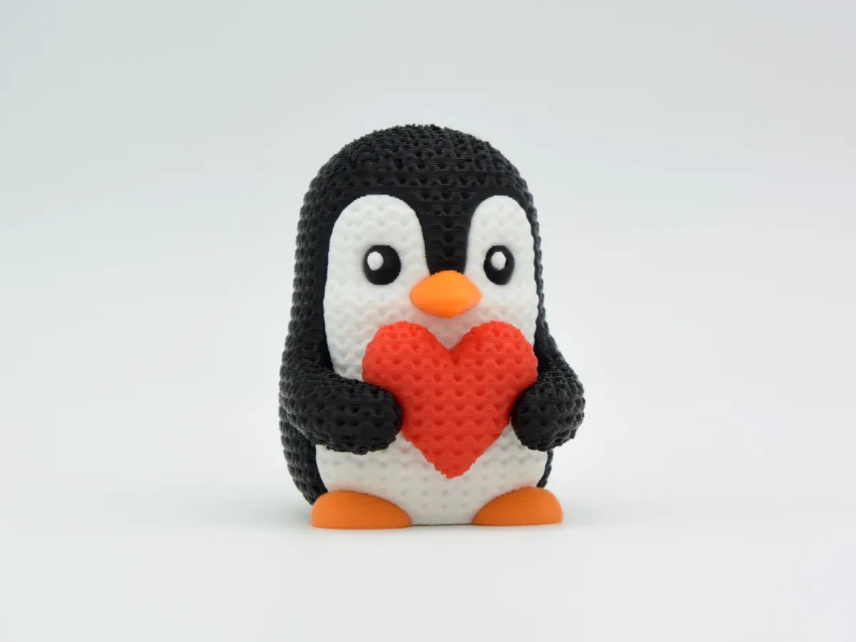 Knitted Valentine's Day Penguin - Free 3D Print Model - MakerWorld