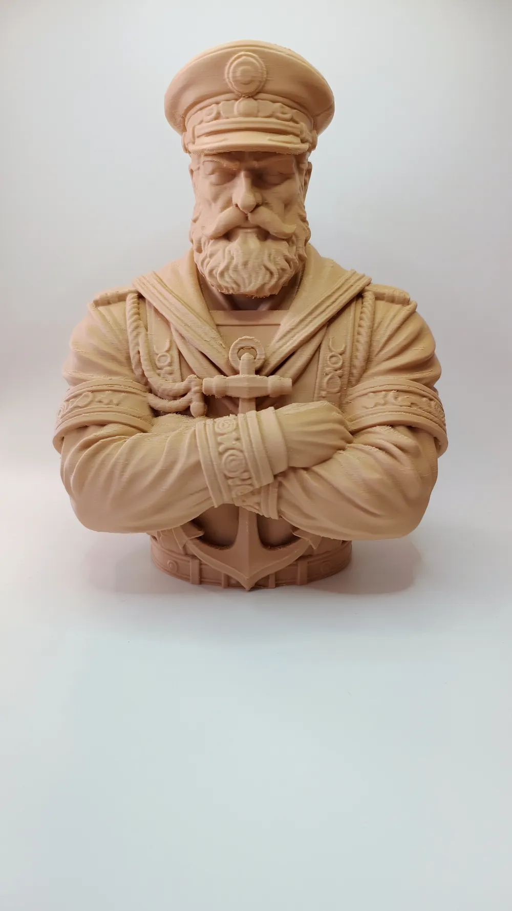 Seafarer Bust with Anchor and Proud Pose - Free 3D Print Model - MakerWorld