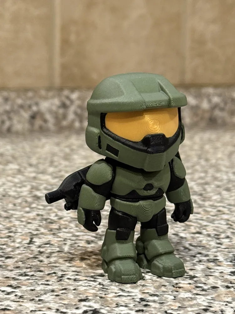 MASTER CHEIF - HALO - FLEXI MINI W/MAGNETIC GUN - Free 3D Print Model ...