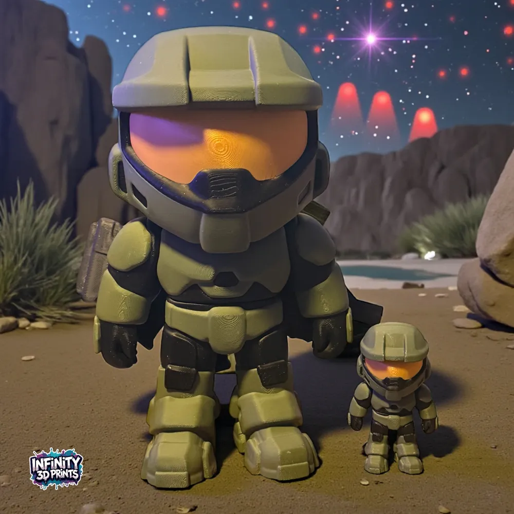 MASTER CHEIF - HALO - FLEXI MINI W/MAGNETIC GUN - Free 3D Print Model ...