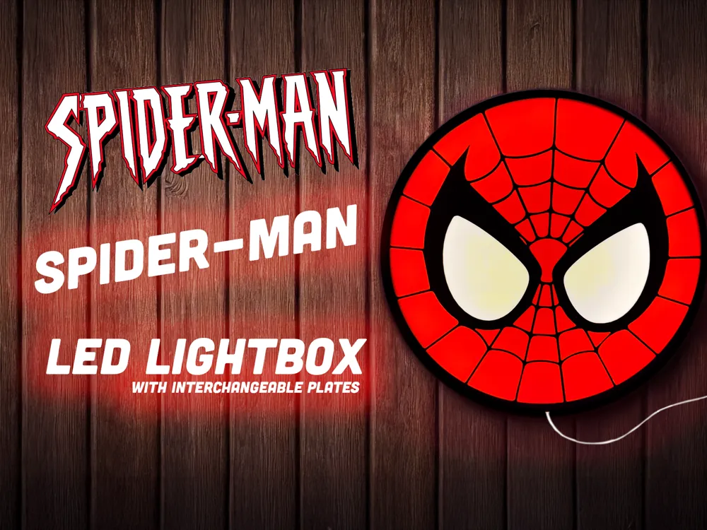 MARVEL - SPIDER-MAN - LIGHTBOX - BAMBU KIT LED - Free 3D Print Model ...