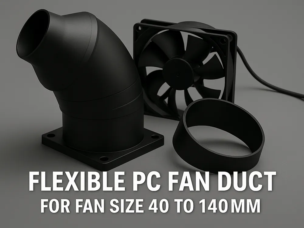 PC Fan Modular Air Duct 40 60 80 92 120 140 - Free 3D Print Model ...