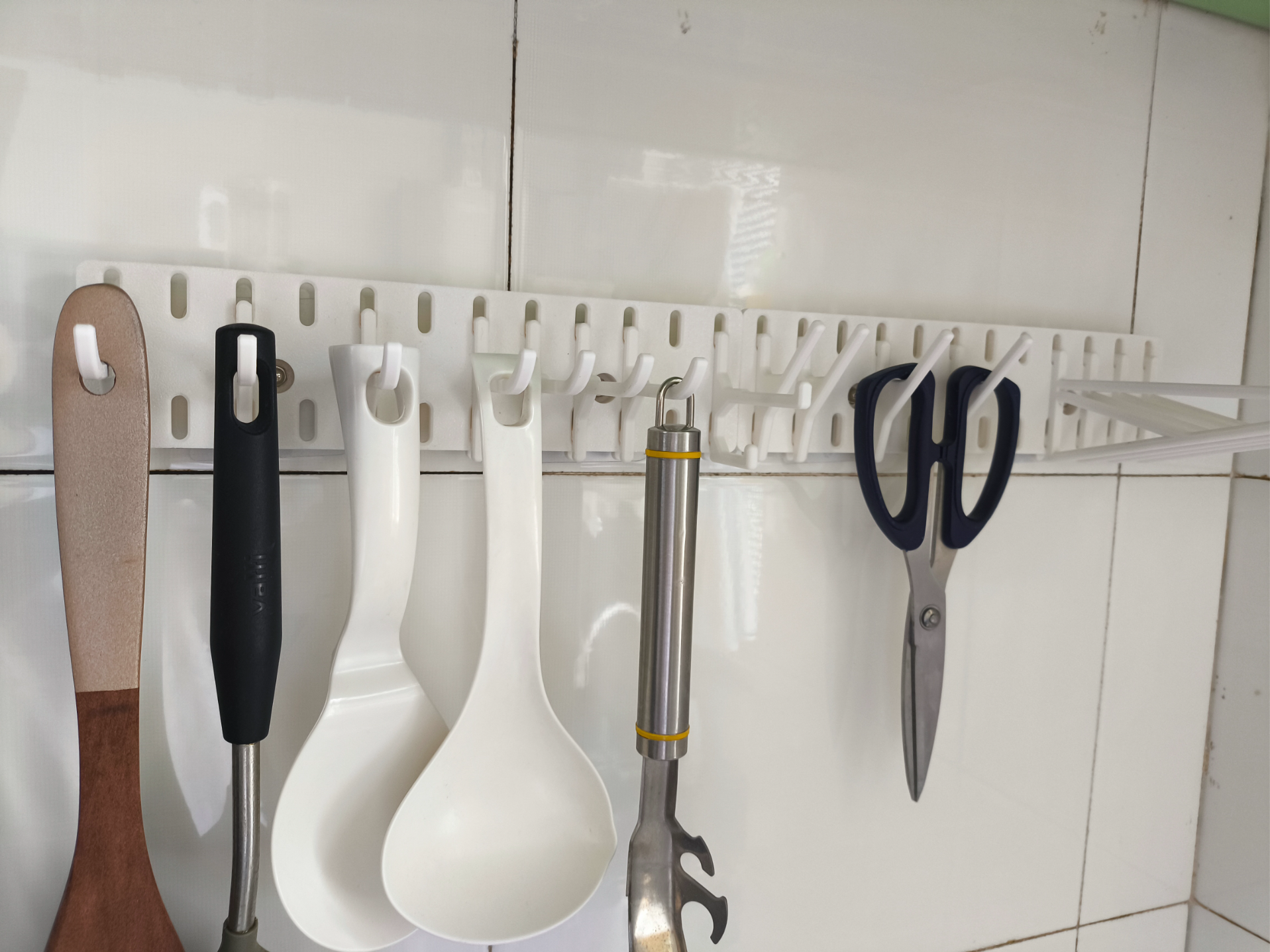 Kitchen pegboard hook for IKEA pegboard, available with screws or adhesive for hole-free ...