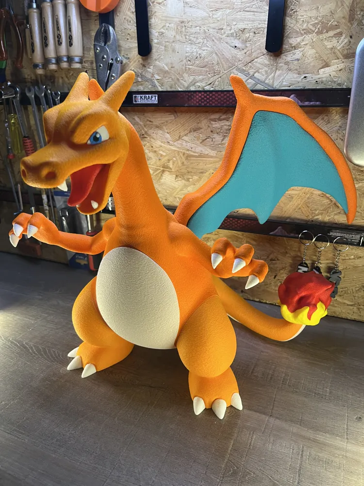 Pokemon Glurak / Charizard XXL FuzzySkin Multipart by PolyForge3D ...