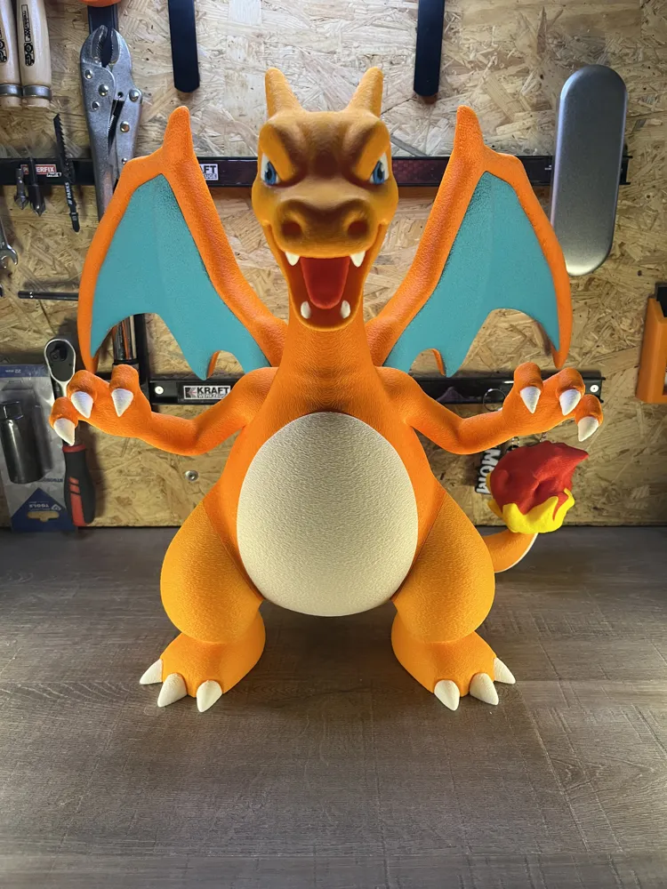 Pokemon Glurak / Charizard XXL FuzzySkin Multipart by PolyForge3D ...