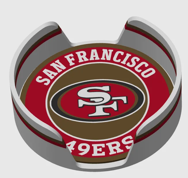 San Francisco 49ers Coaster Set - Free 3D Print Model - MakerWorld