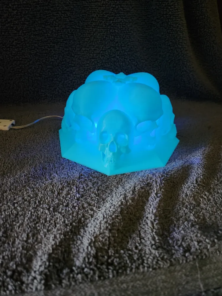 Glow in Dark Lighted Skull by SNuGS-3D MakerWorld: Download Free 3D Models