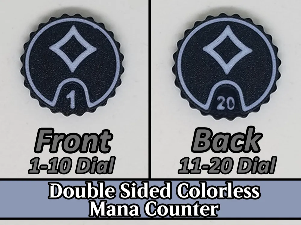 MTG Colorless Mana Counter - Double Side 1-20 Dial by TheMakerSphere ...
