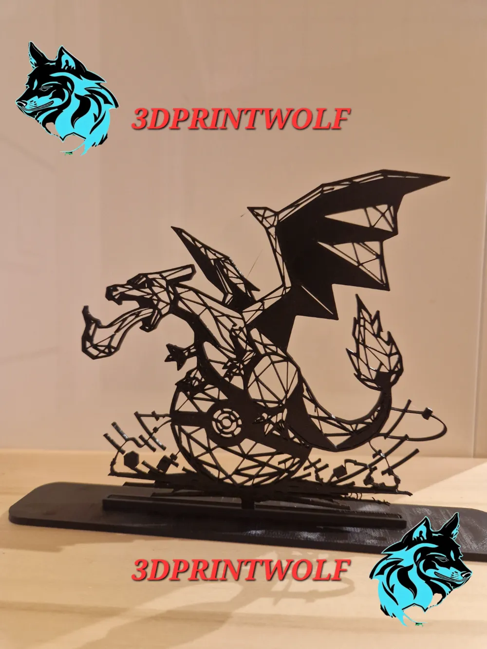 Low Poly Geometric Charizard - Pokemon ball V.2 by 3DPrintWolf - MakerWorld