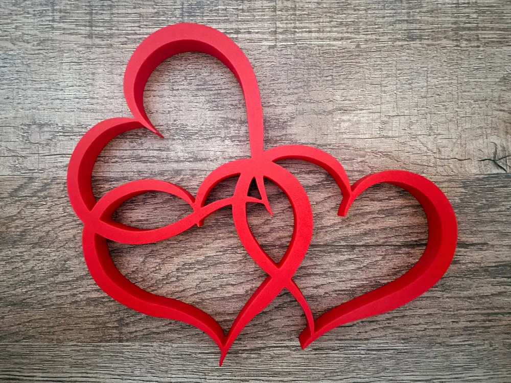 Three Valentine's Hearts - Free 3D Print Model - MakerWorld