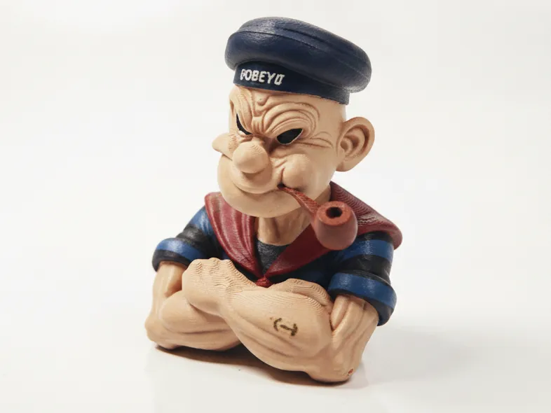 Popeye Bust Cartoon Character 3D Printable - Free 3D Print Model ...
