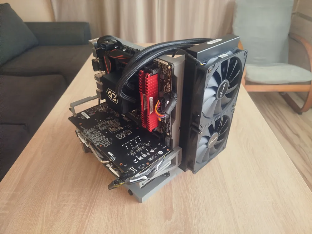 Open Frame PC Case ATX - Free 3D Print Model - MakerWorld