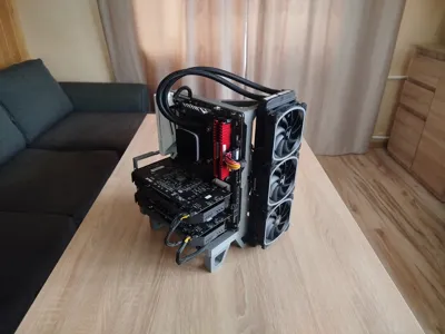 Open Frame PC Case ATX - Free 3D Print Model - MakerWorld