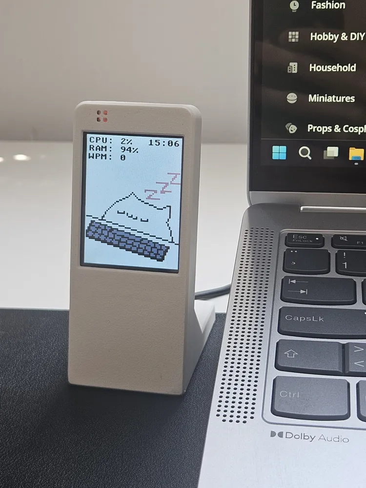 Bongo Cat Mini Monitor – Animated ESP32 Display by Vostok Labs MakerWorld: Download Free 3D Models