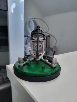 Cute Skeleton Knight - Jeff by Mango3D MakerWorld: Download Free 3D Models