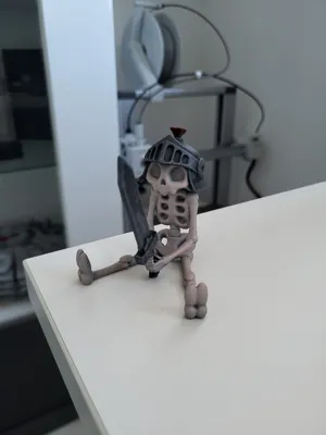 Cute Skeleton Knight - Jeff by Mango3D MakerWorld: Download Free 3D Models