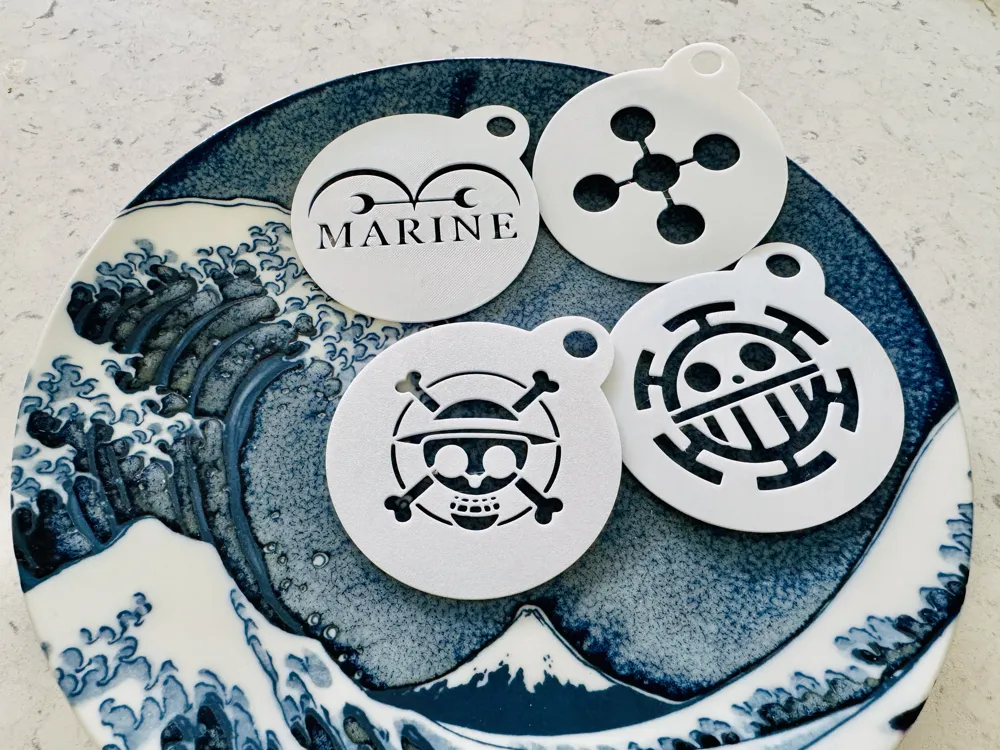 Latte Art Stencil - One Piece - Quick Print by RavenTheCute MakerWorld ...