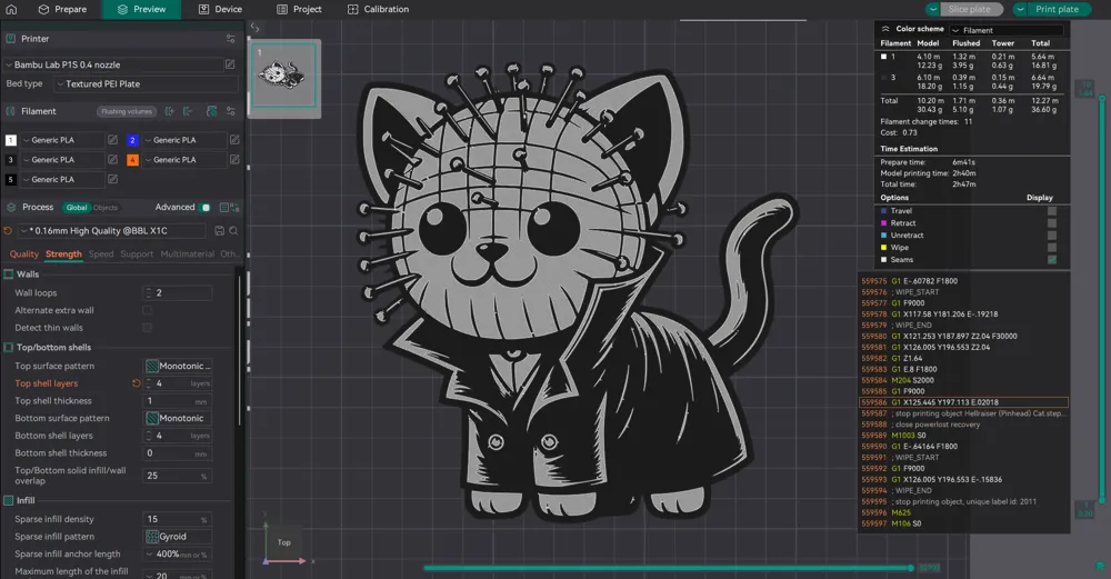 Pinhead (Hellraiser) Cat - User Requested by eclien - MakerWorld