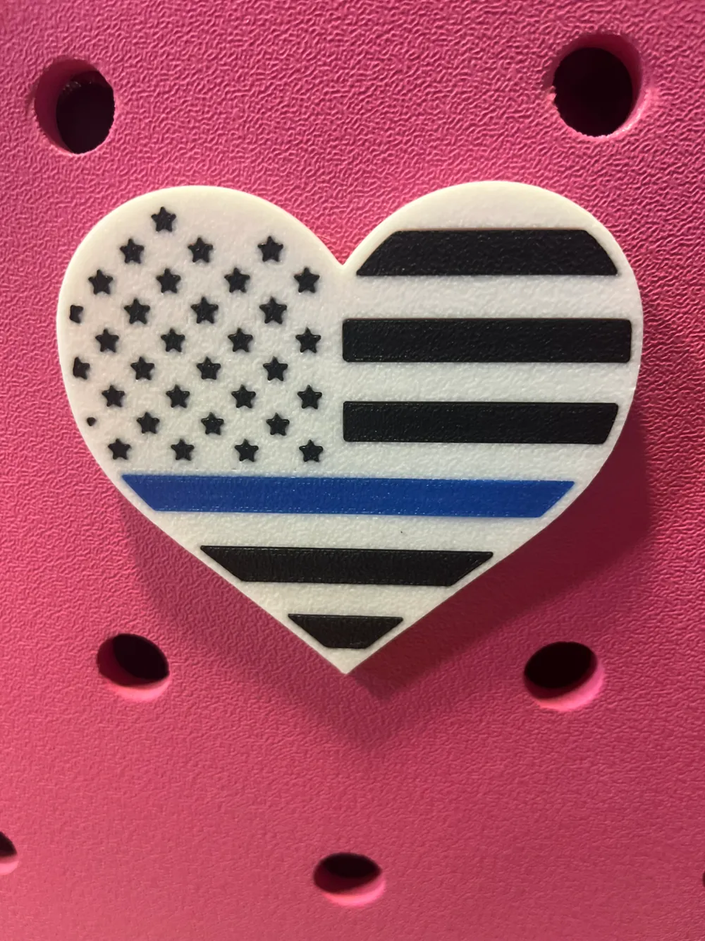 Thin Blue Line Bogg Charm by ajburum - MakerWorld