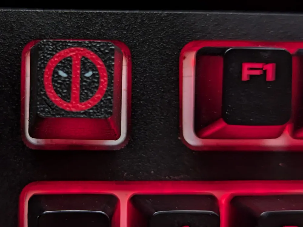 Deadpool keycap by Keycap_creatorMakerWorld: Download Free 3D Models