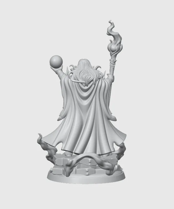 Wizard Necromancer Human Male D&D Miniature (48mm) by sorgioM ...