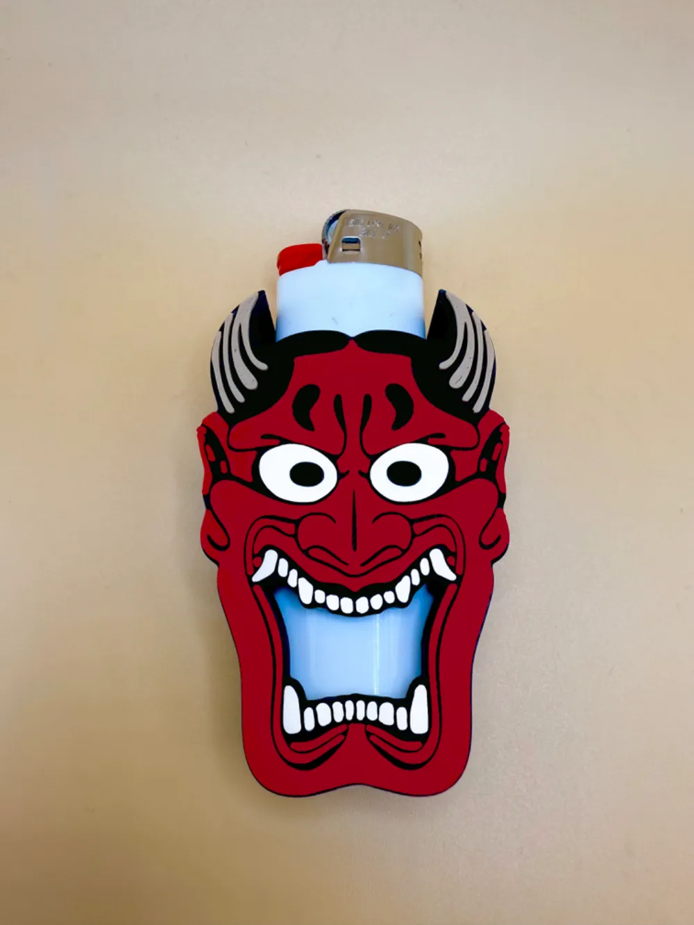 Hannya Mask lighter case by BatChips - MakerWorld