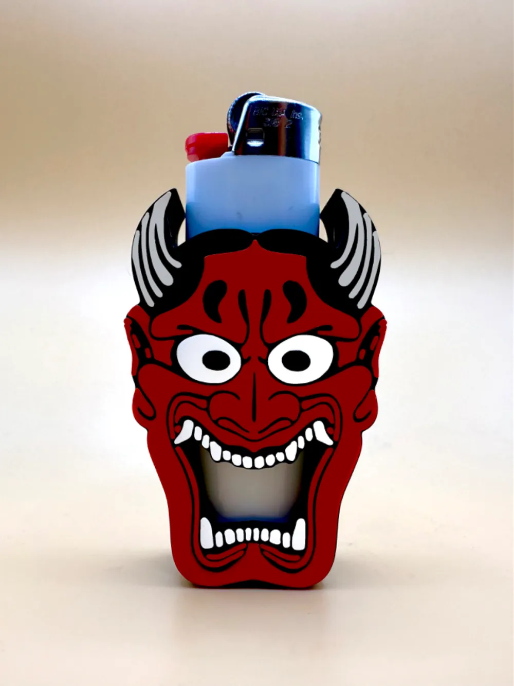 Hannya Mask lighter case by BatChips - MakerWorld