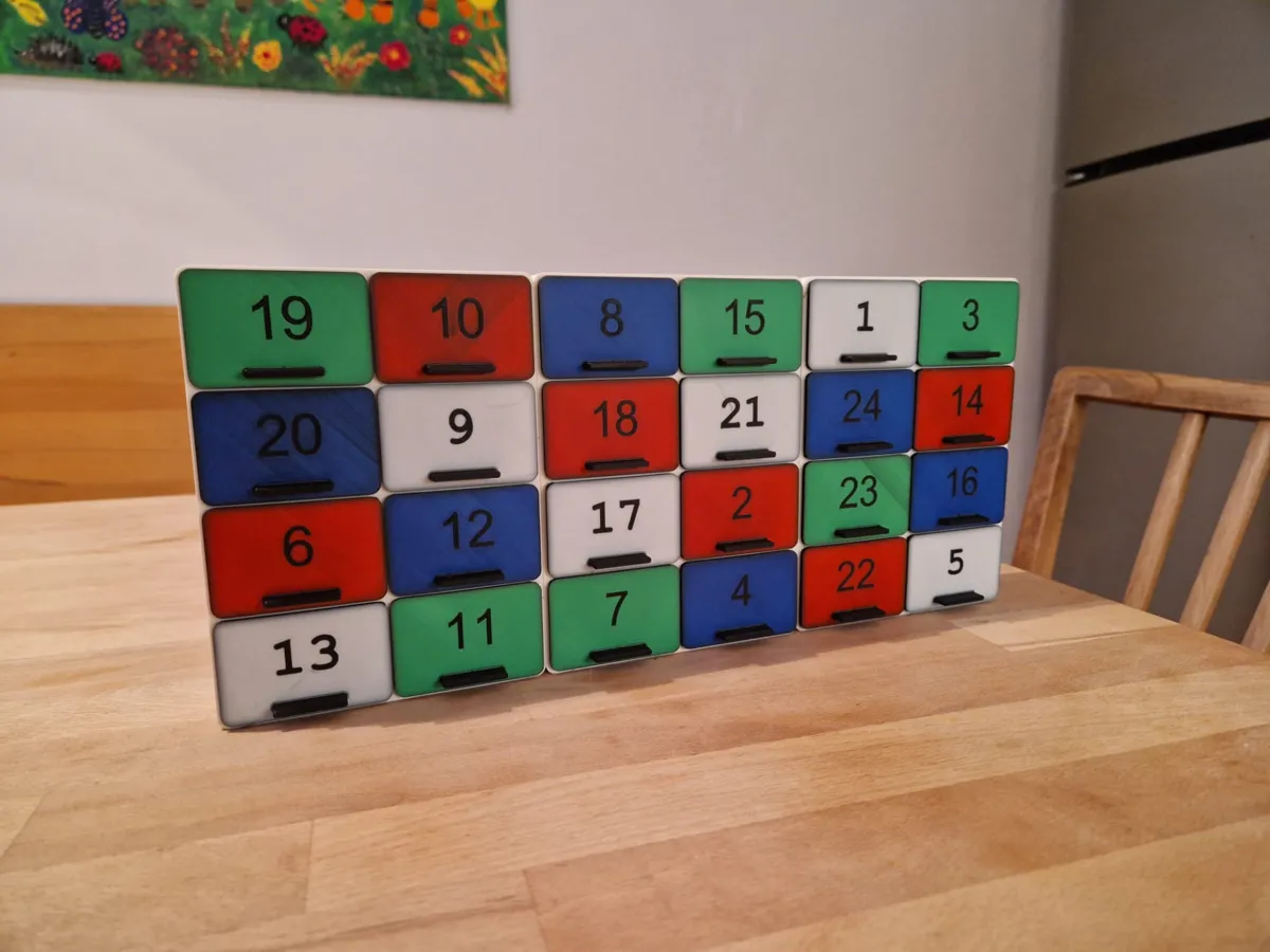 Advent Calendar printable on A1 Mini - Free 3D Print Model - MakerWorld