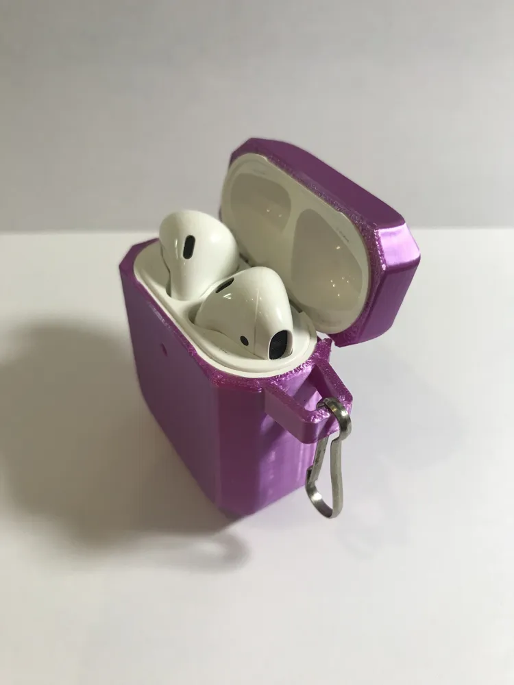 Keychain Flat-Edged AirPods 1/2 Case - Free 3D Print Model - MakerWorld