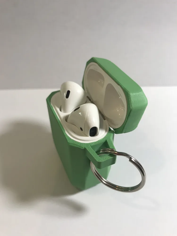 Keychain Flat-Edged AirPods 1/2 Case - Free 3D Print Model - MakerWorld